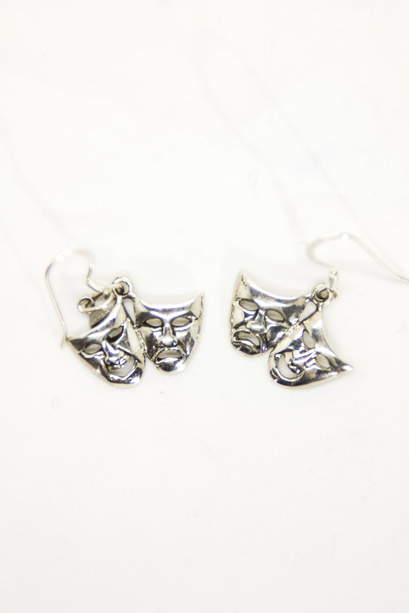 Tragedy Mask Earring – The Silver Stone